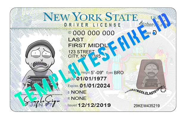 New York DL Templates Fake ID